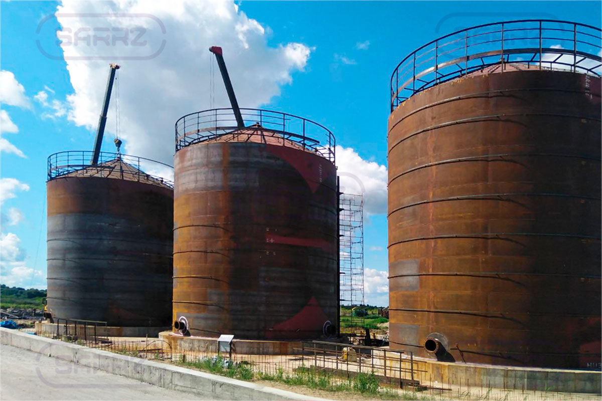 Construction of a soy oil tank farm in the Kaliningrad region