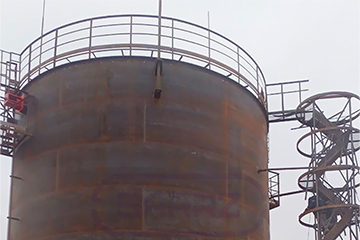 Produced water tank erection in Dagestan