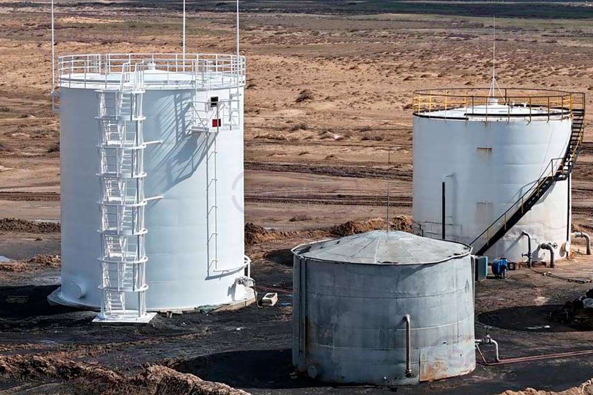 Produced water tank erection in Dagestan